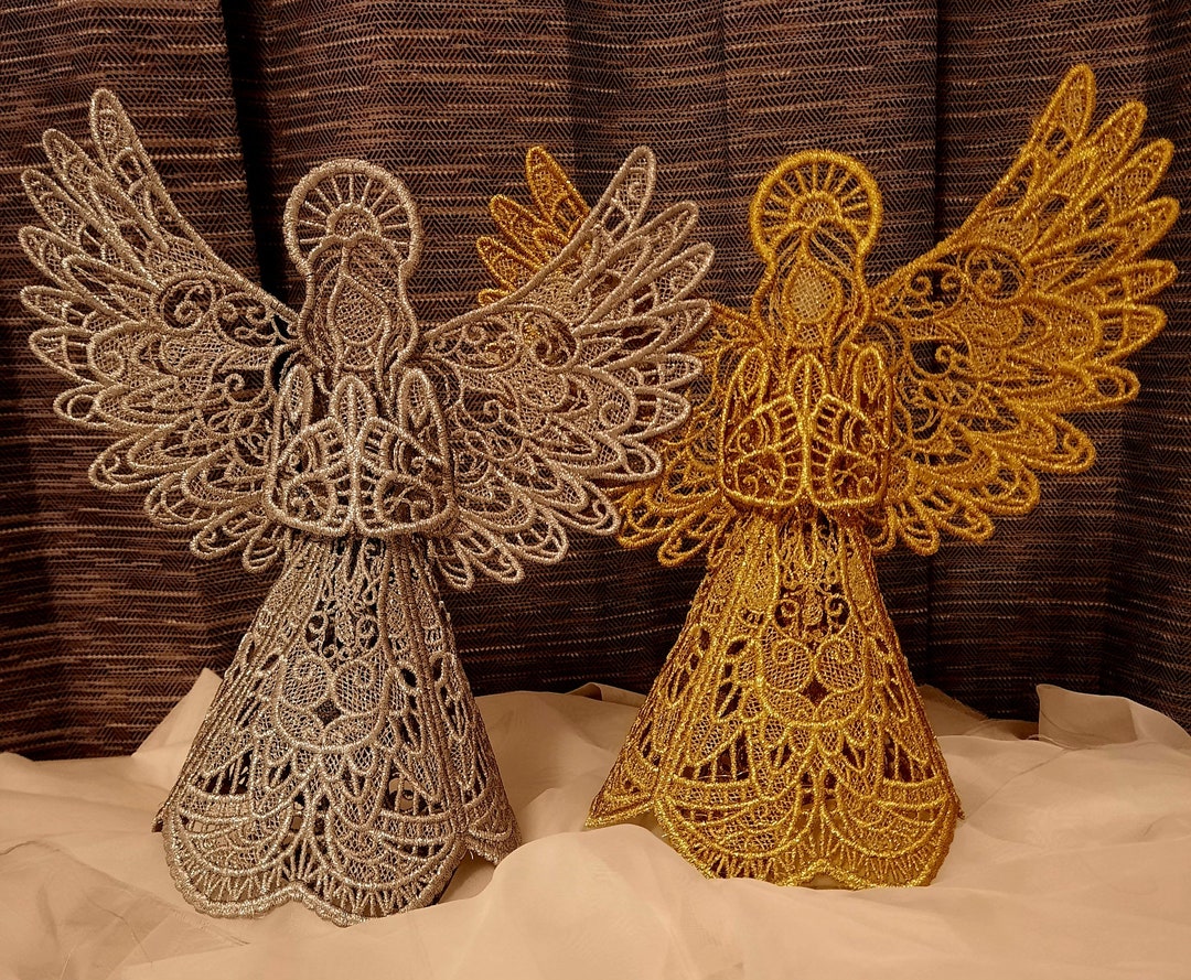 Embroidered Lace Medium Angel - Etsy