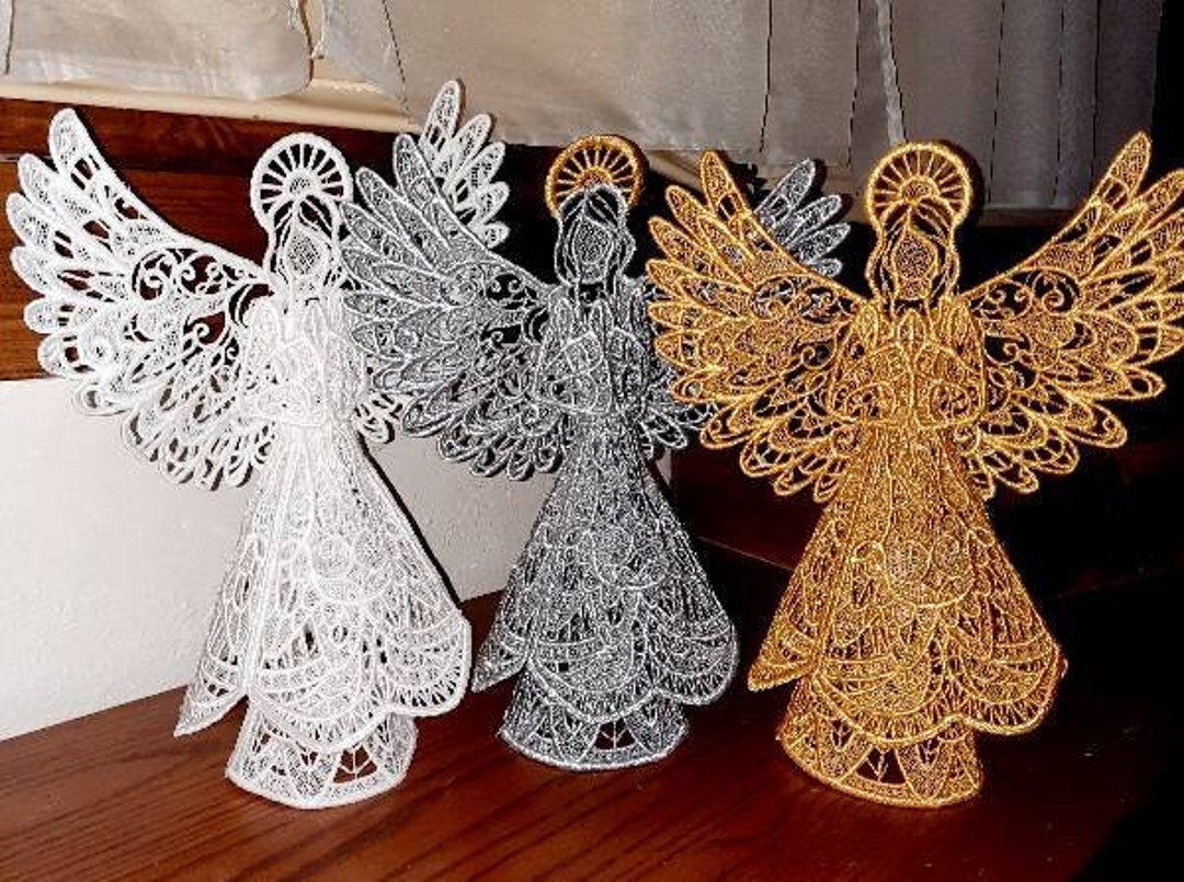 Embroidered Lace Medium Angel - Etsy