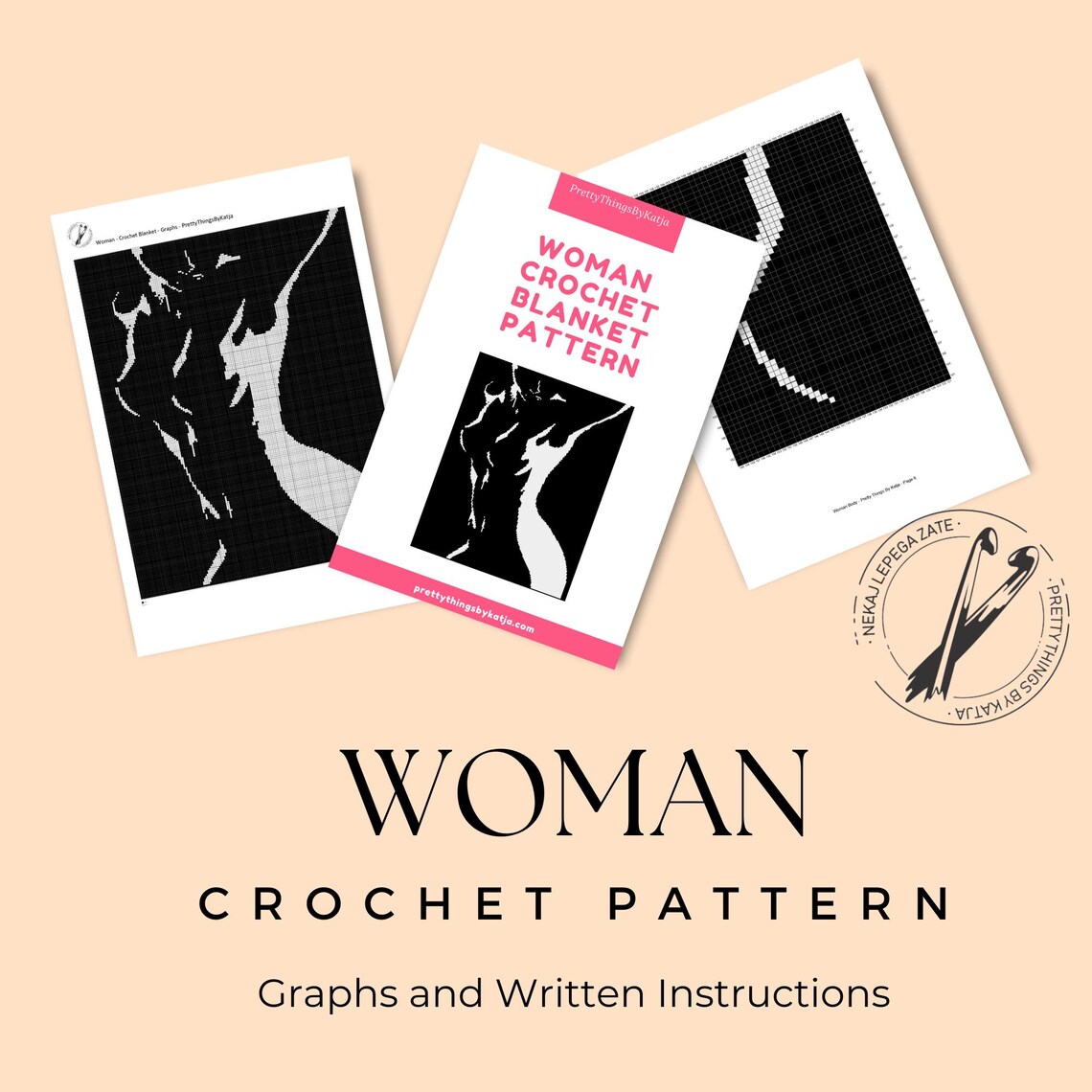 Erotic Crochet Pattern, Tapestry Crochet Blanket Pattern, Crochet ...