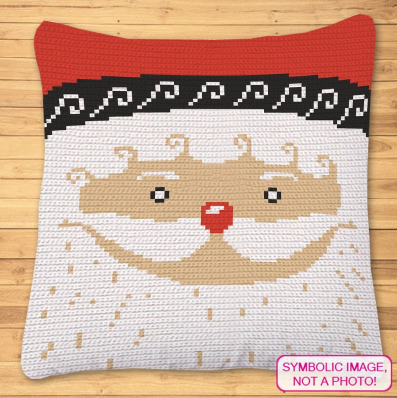Crochet Santa Pattern C2C Christmas Afghan Christmas Santa - Etsy