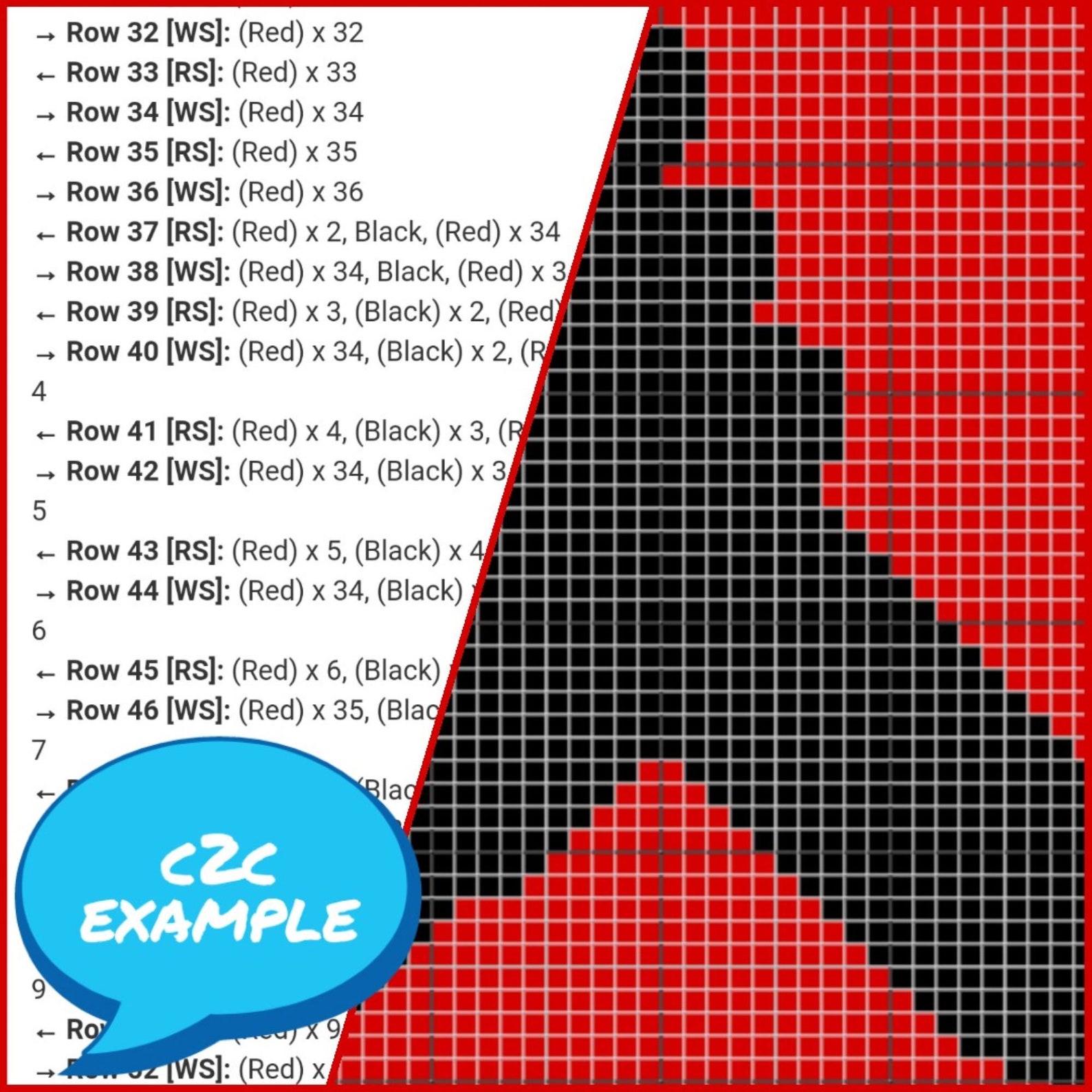 C2C Crochet Blanket Pattern Corner to Corner Pattern - Etsy