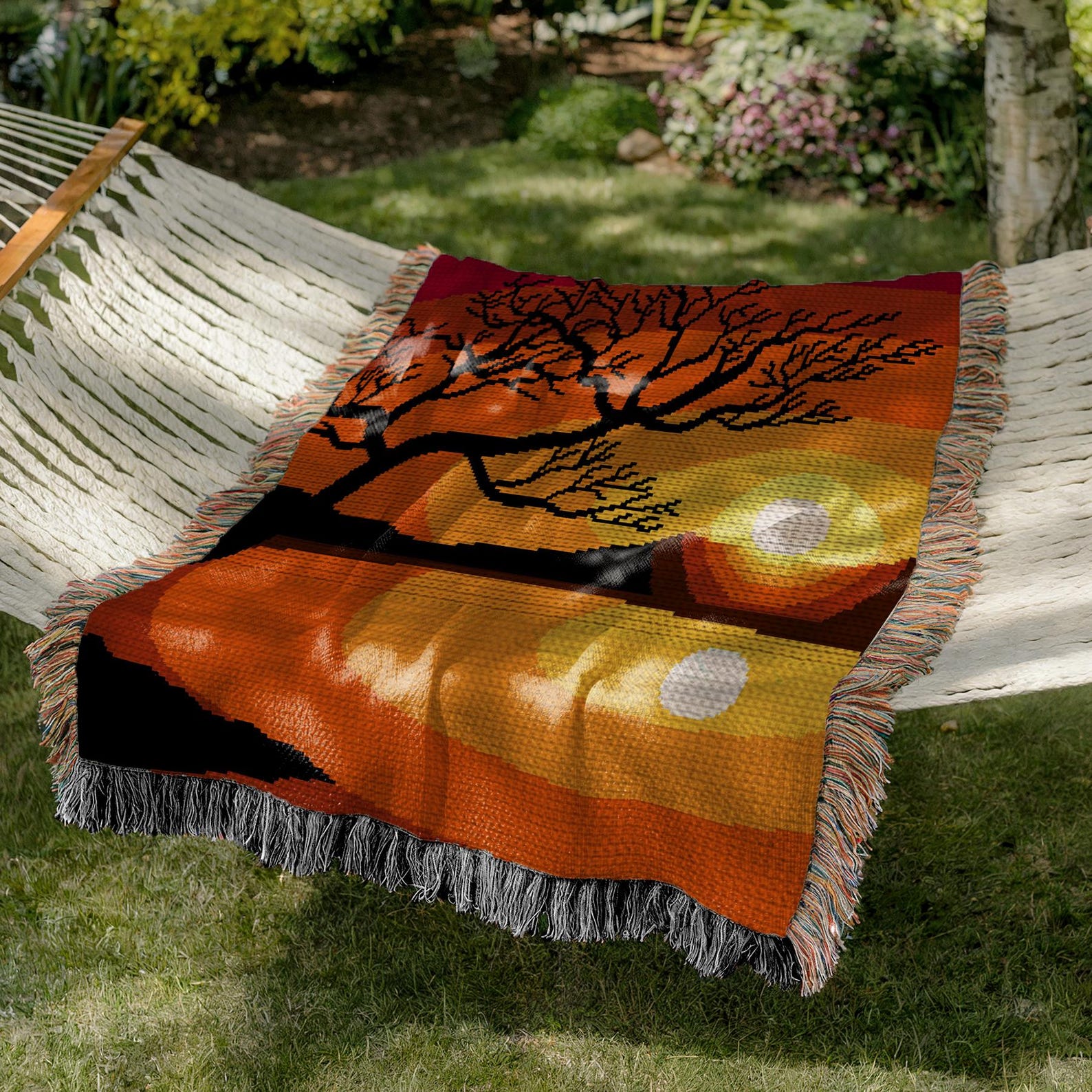 Crochet Landscape, Crochet Sunset, Tapestry Crochet Blanket, Summer ...