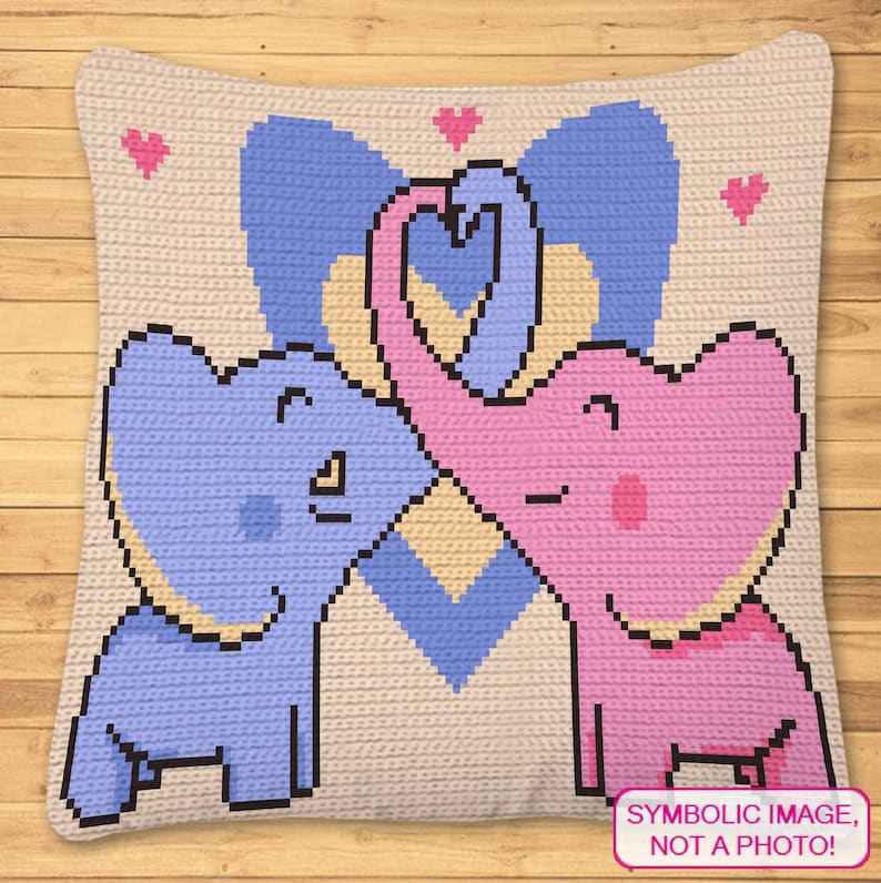 Crochet Elephant Pattern Crochet Graphgan Pattern Crochet - Etsy