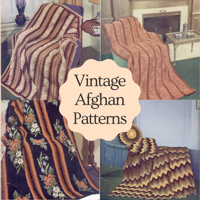 Vintage Crochet Afghan Pattern All Time Favorite Afghans to | Etsy