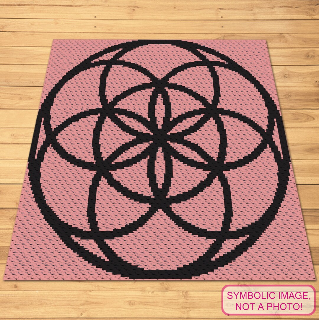 Modèle de mandala au crochet, Modèle Graphgan C2C, Modèle de yoga au ...