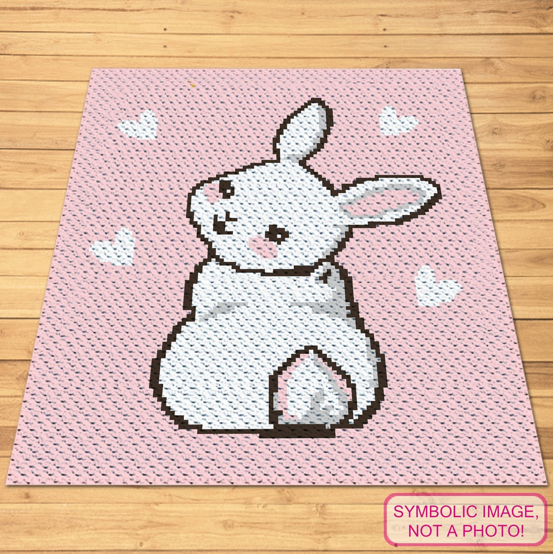 Crochet Bunny Pattern, C2C Graphgan Pattern, Crochet Afghan Pattern ...