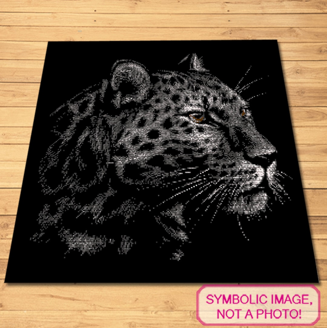 Crochet Jaguar Pattern - Crochet Safari Animals - SC Crochet Blanket ...