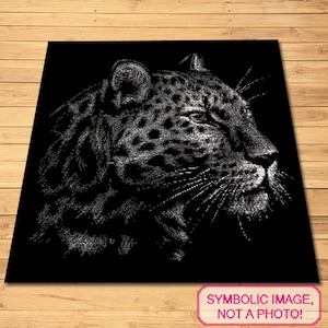 Crochet Jaguar Pattern - Crochet Safari Animals - SC Crochet Blanket ...