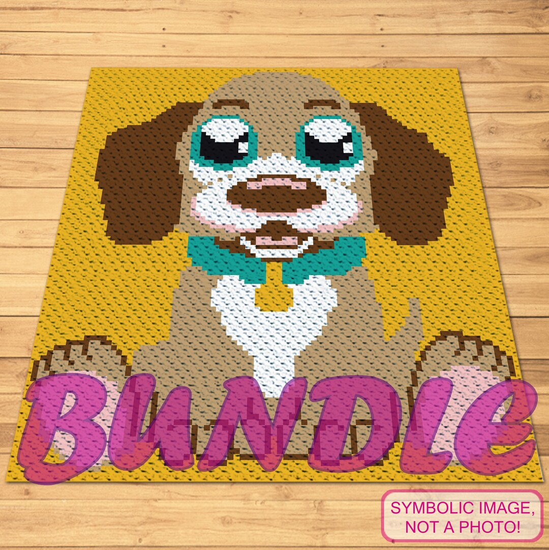Crochet Dog Pattern, C2C Crochet Blanket Pattern, Crochet Pillow ...