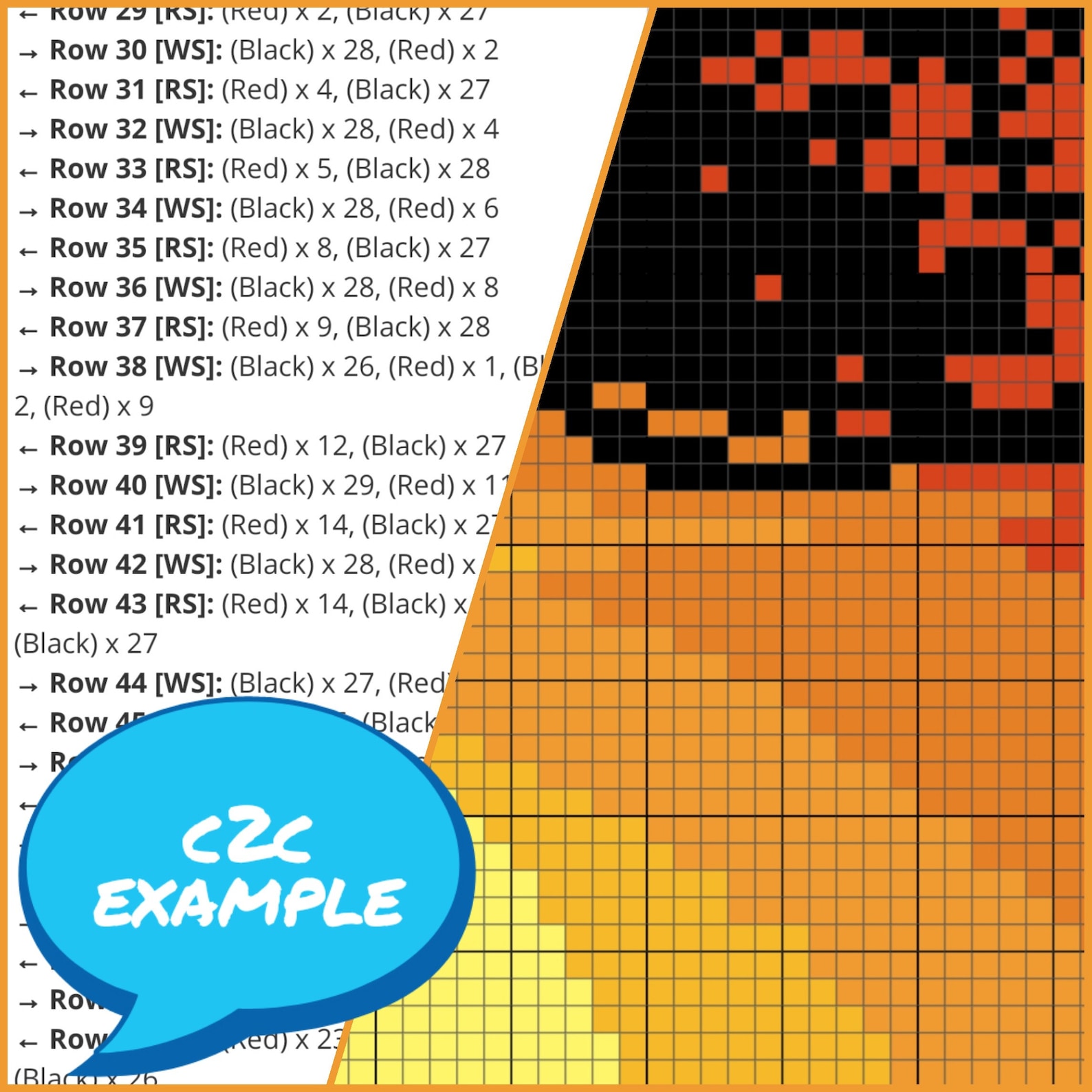 Crochet Landscape C2C Crochet Pattern This Summer Crochet - Etsy