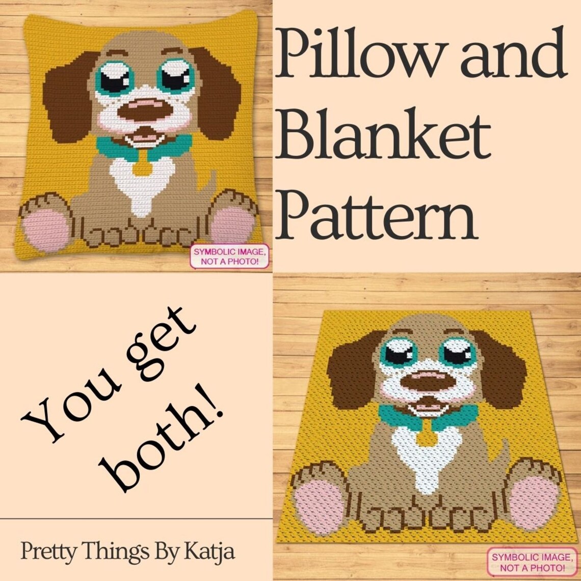 Crochet Dog Pattern C2C Crochet Blanket Pattern Crochet | Etsy