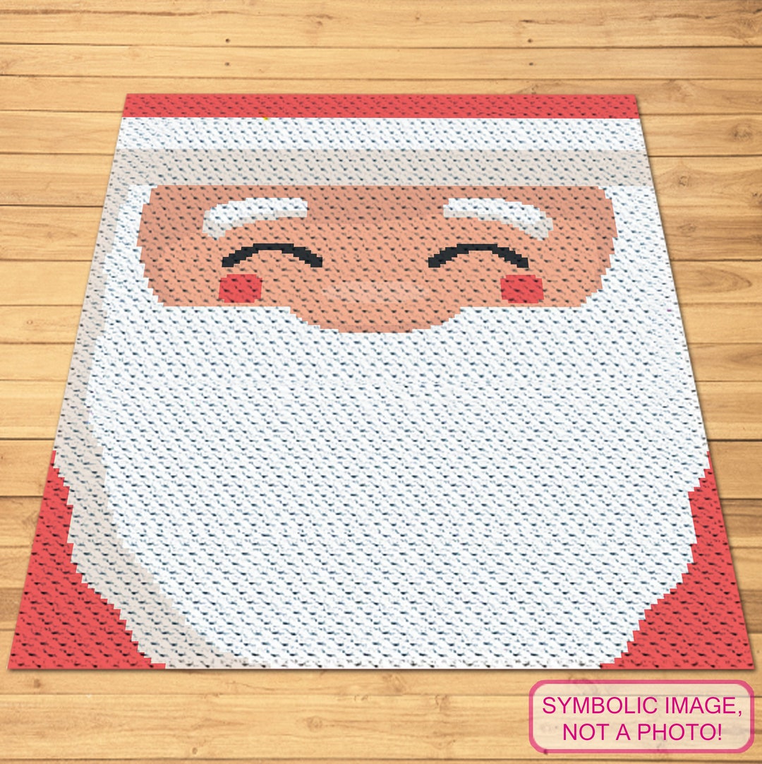 C2C Christmas Blanket Pattern, Christmas Crochet Santa Pattern, Crochet ...