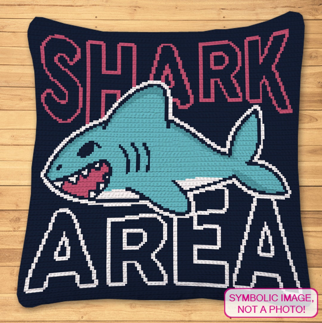 Crochet Shark Pattern, Crochet Pillow Pattern, Sea Animal Crochet ...
