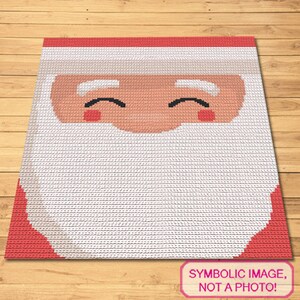 Crochet Santa Pattern, Crochet BUNDLE: C2C Christmas Blanket Pattern ...