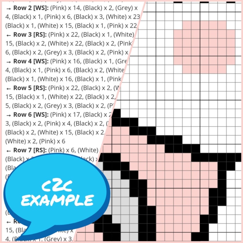 C2C Christmas Crochet Patterns - C2C Cat Crochet Pattern, Christmas ...