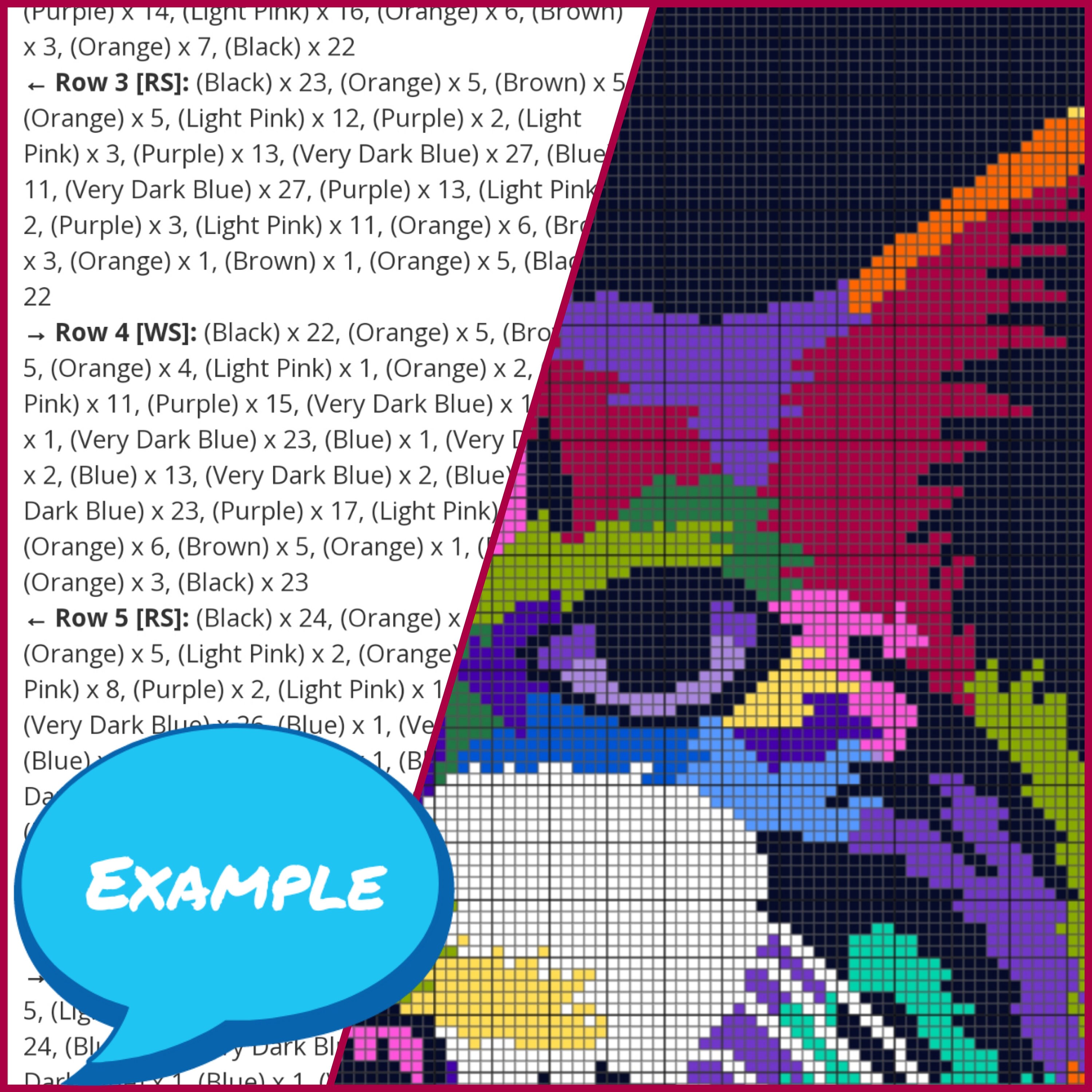 Crochet Cat Pattern, Colorful Crochet Blanket Pattern, Crochet Cat ...