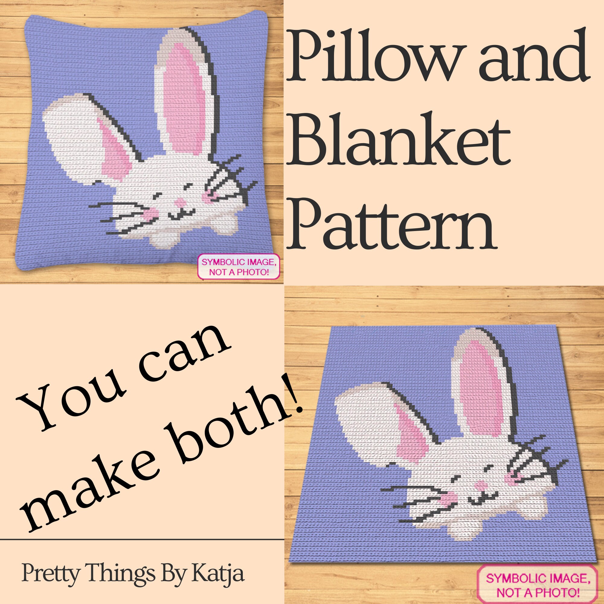 Crochet Bunny Pattern Bundle C2C Graphgan Pattern Easter - Etsy