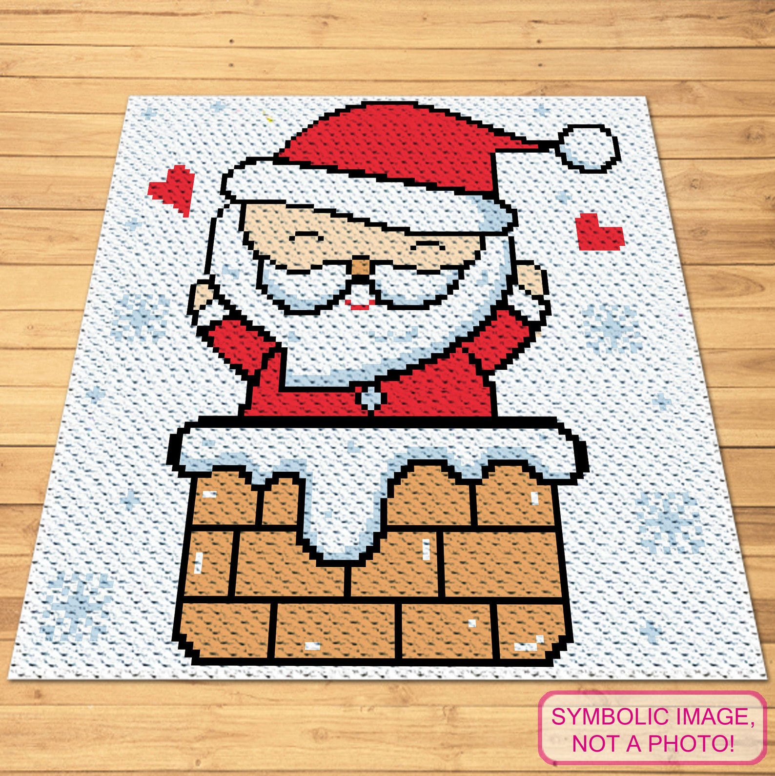 C2C Christmas Blanket Pattern Christmas Crochet Santa - Etsy