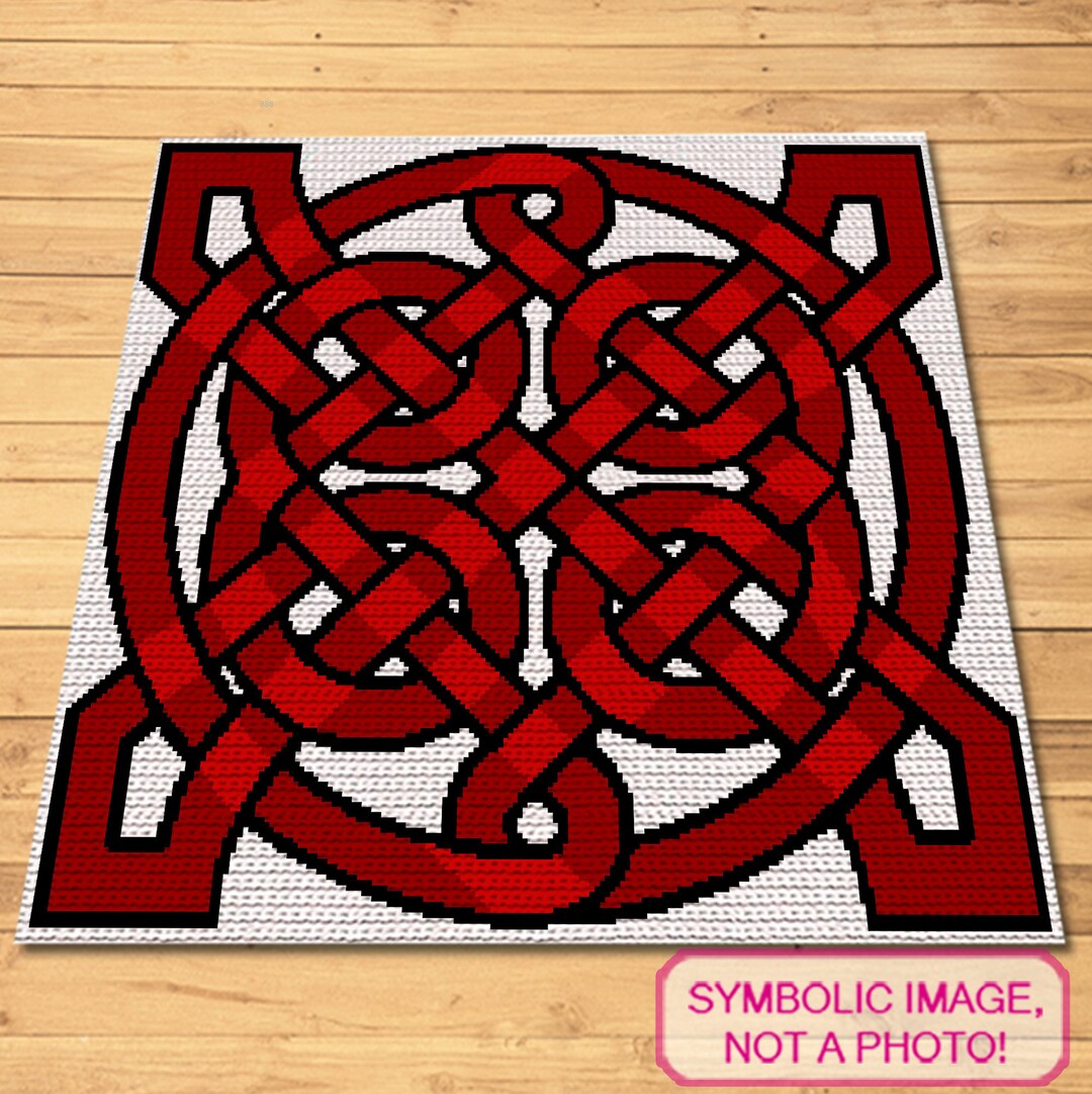 Celtic Crochet Blanket Pattern, Crochet Geometric Blanket Pattern ...