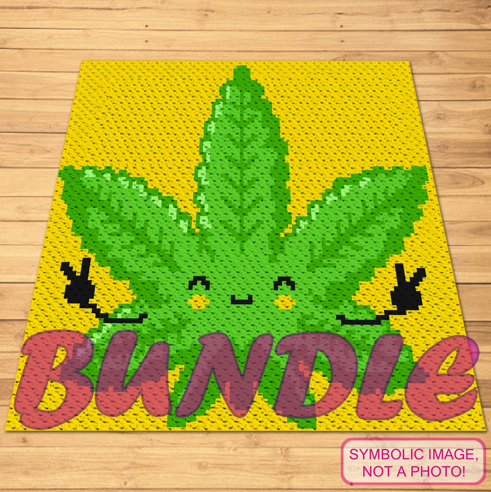 Crochet Marijuana Leaf Hippie Crochet Pattern C2C Crochet - Etsy