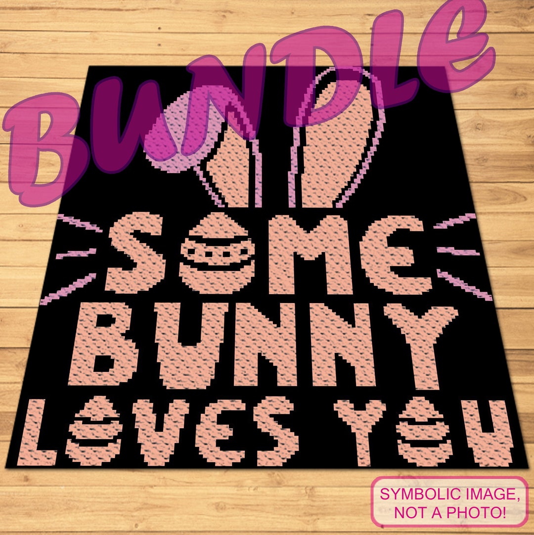 Easter Crochet Pattern BUNDLE, Crochet Bunny Pattern, C2C Graphgan Pattern, Crochet Pillow ...