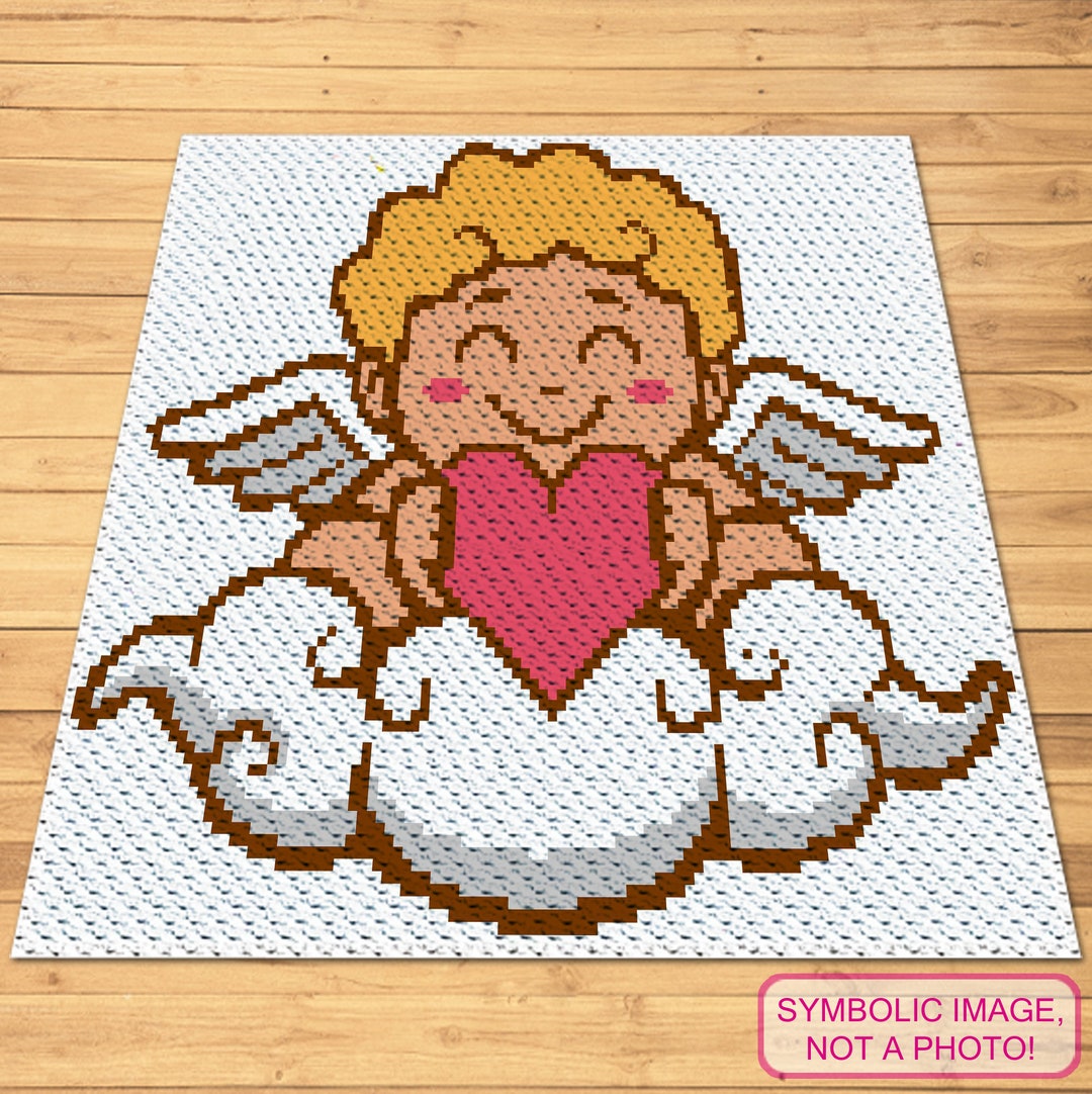 Crochet Cupid, C2C Graphgan Pattern, Crochet Blanket Pattern With ...