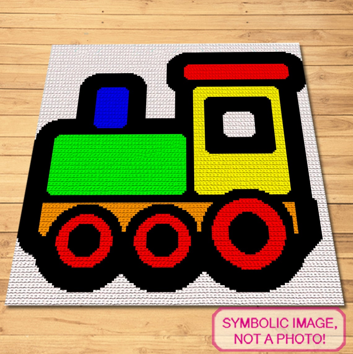 Crochet Train Pattern, C2C Afghan Pattern, Crochet Pillow Pattern, Boy ...