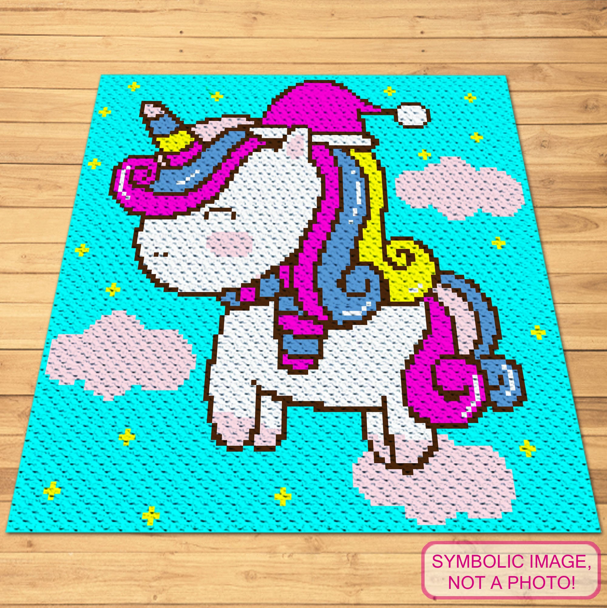Unicorn Crochet Blanket: C2C Unicorn Pattern Crochet Unicorn - Etsy