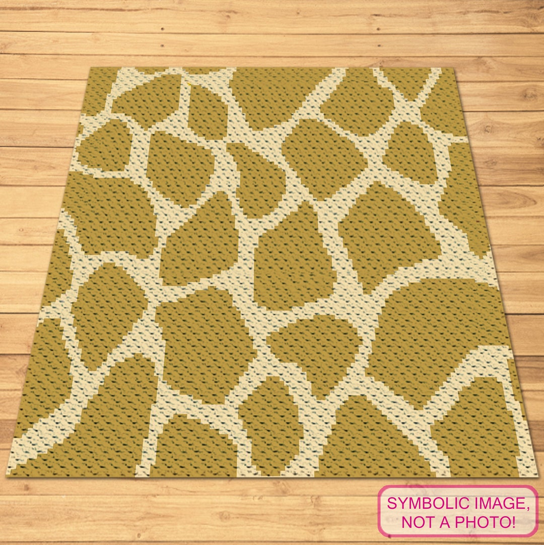 Crochet Giraffe Print - C2C Crochet Afghan - Crochet Animal Pattern ...