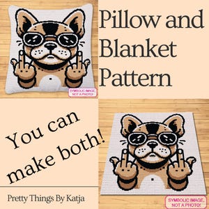 Crochet Frenchie Patterns, Rude Crochet, Crochet Dog Pattern, Crochet ...