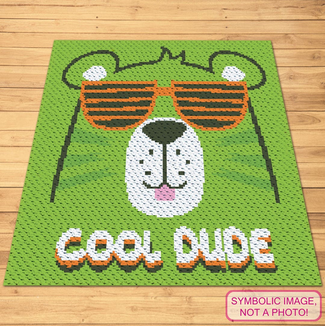 Crochet Bear Pattern, C2C Graphgan Pattern, Crochet Boy Pattern, Cute ...