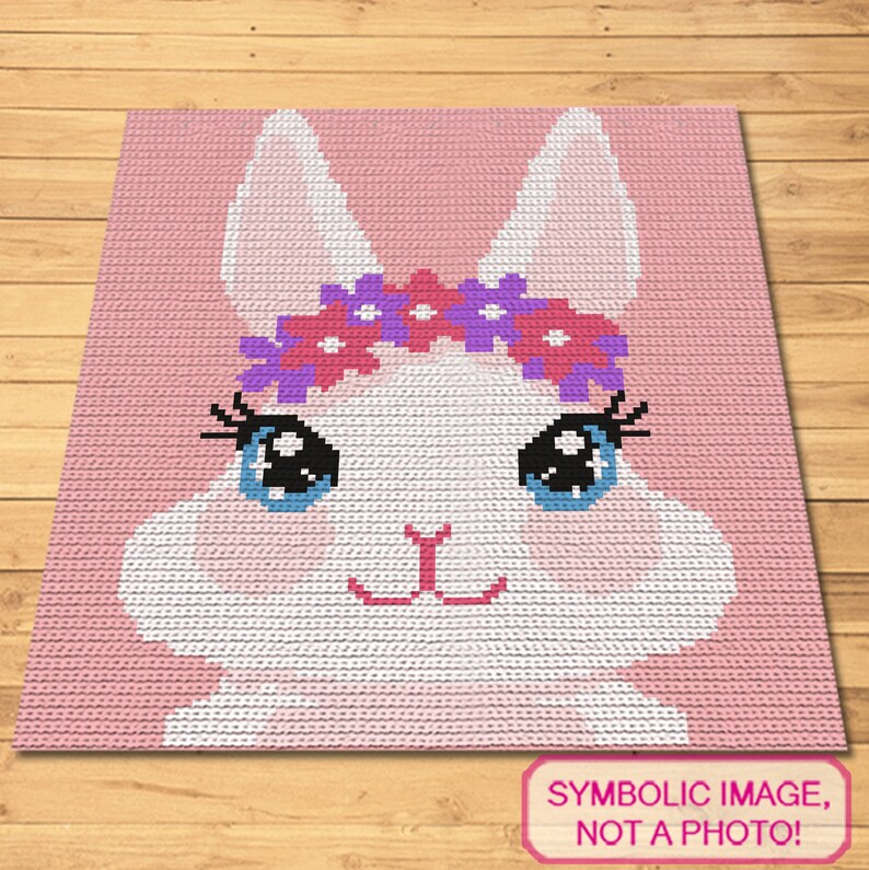 Crochet Bunny Pattern C2C Graphgan Pattern Easter Crochet - Etsy