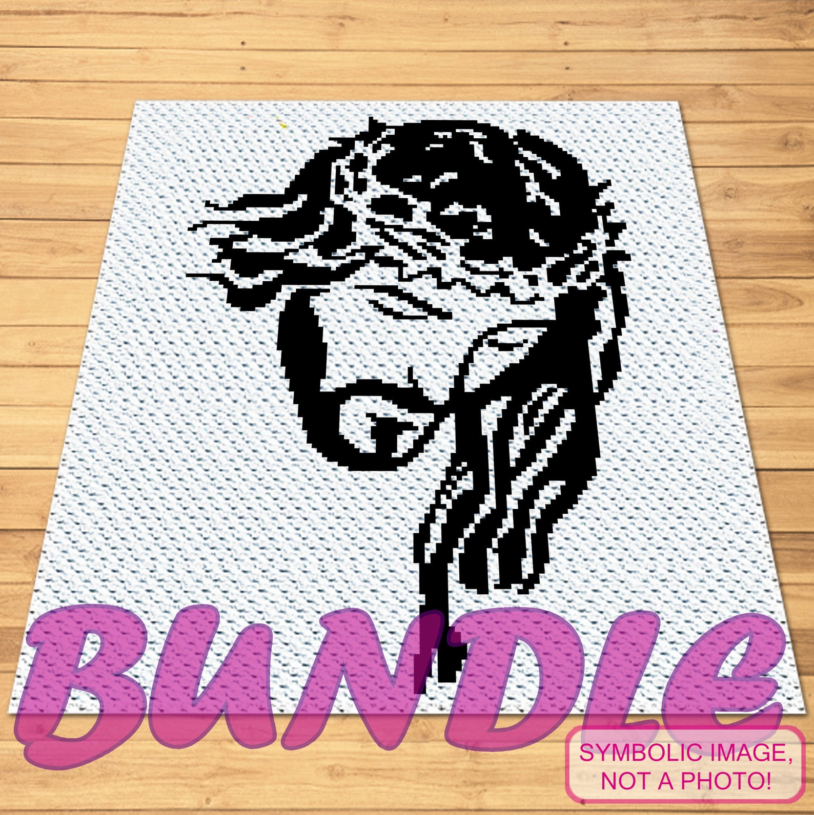 Crochet Jesus Pattern, C2C Afghan Pattern, Easter Crochet Pattern ...