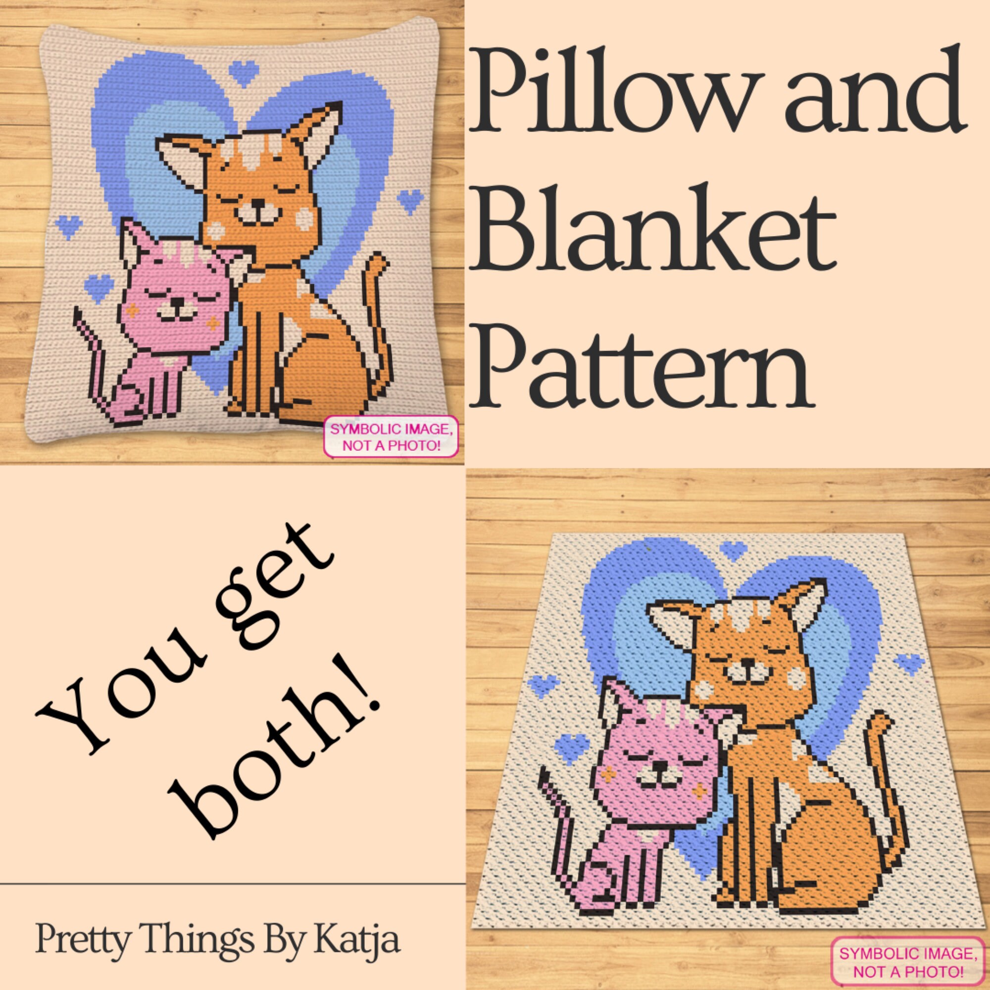 Crochet Cat Pattern C2C Graphgan Pattern Crochet Animal - Etsy