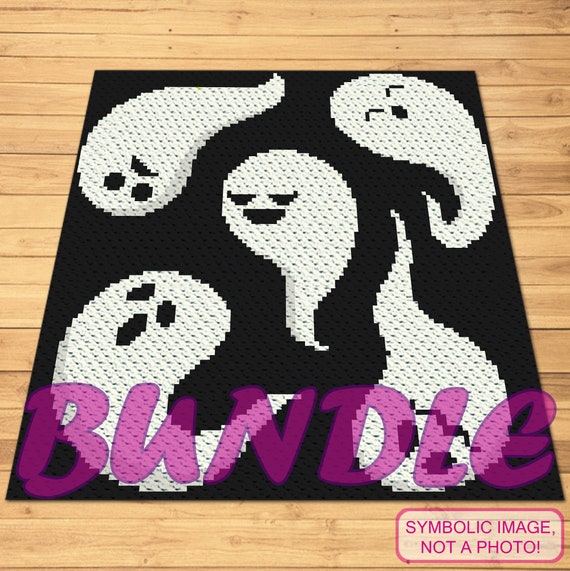 Crochet Ghost Halloween C2C Crochet Blanket Pattern - Etsy