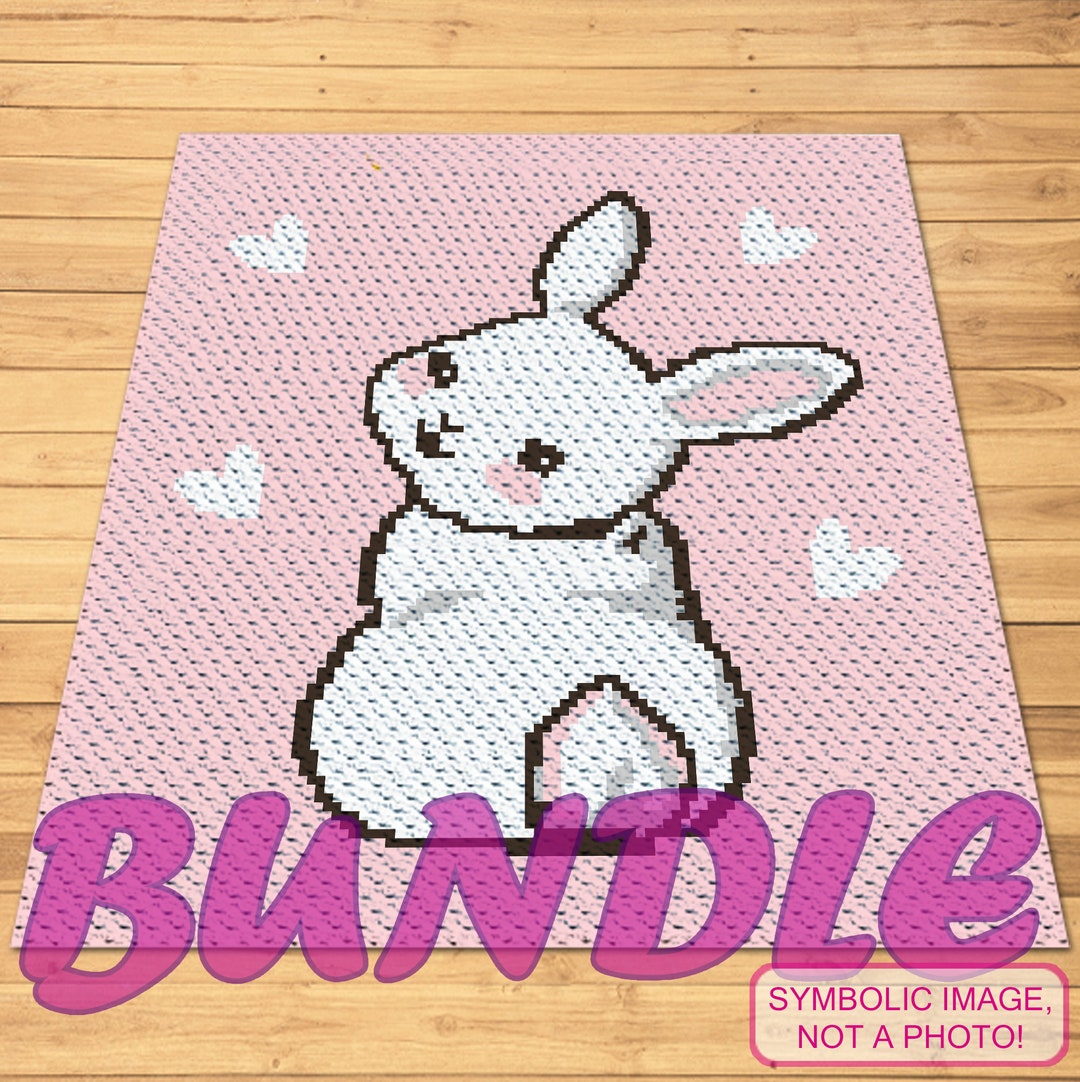 Crochet Bunny Pattern BUNDLE, C2C Graphgan Pattern, Easter Crochet ...
