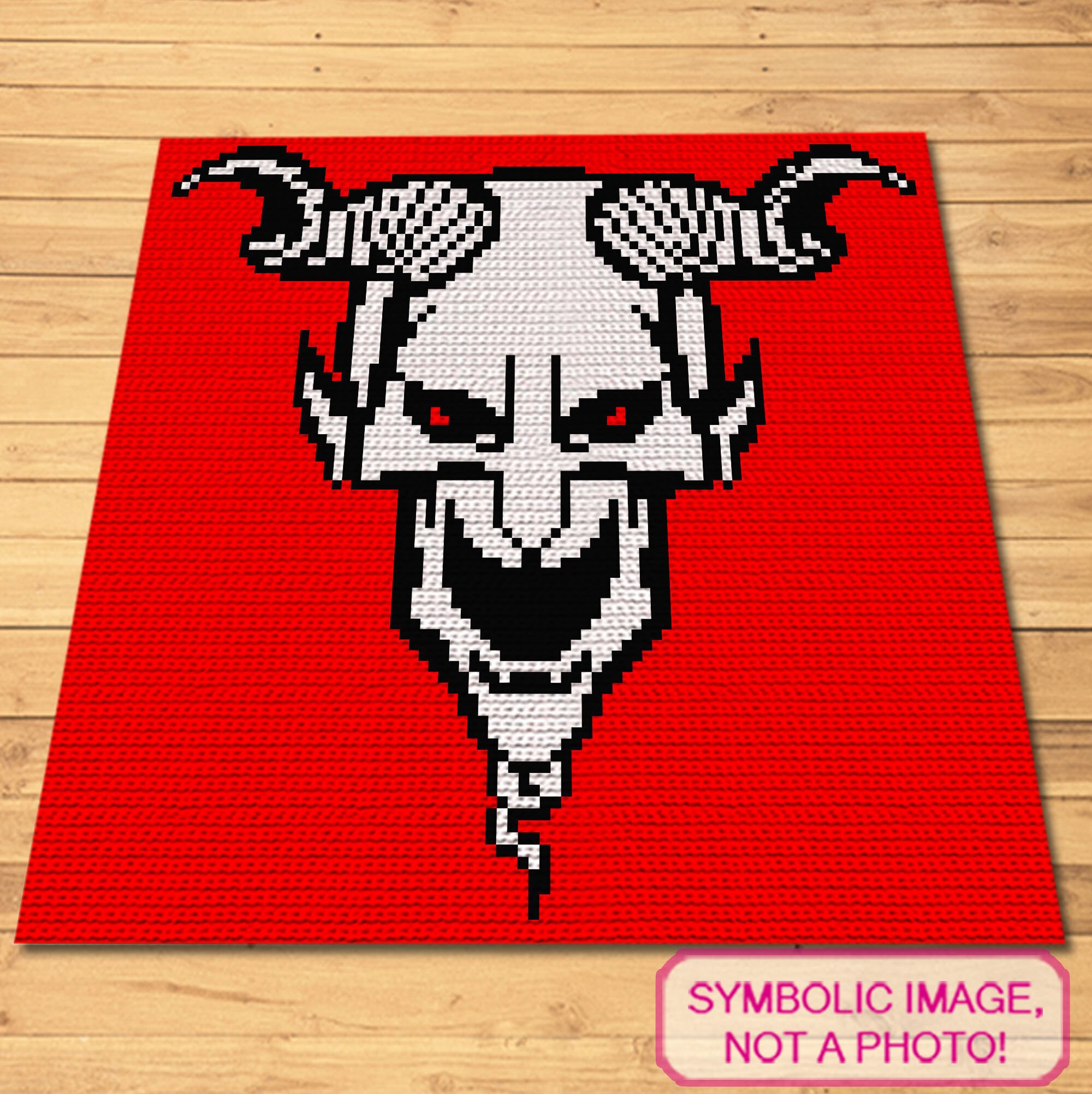 Crochet Devil C2C Crochet Blanket Pattern Crochet Pillow | Etsy