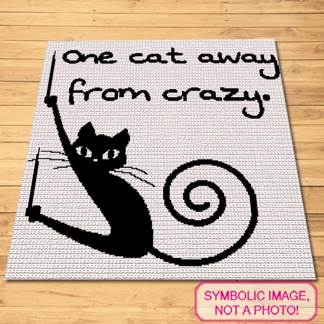 Crochet Cat Pattern, Cat Crochet Blanket Pattern, Crochet Cat Afghan ...
