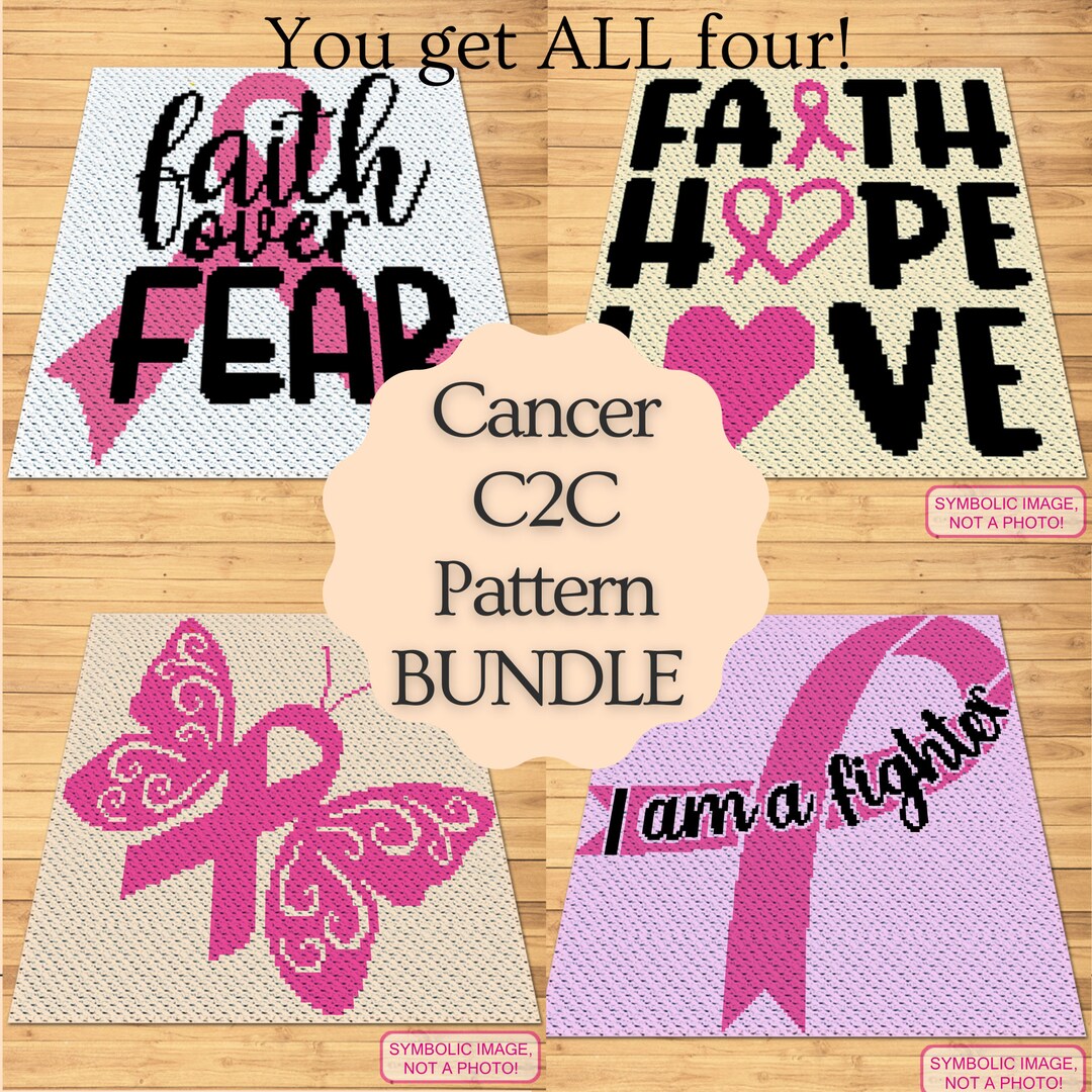 Cancer Crochet Bundle, Crochet Chemo Pattern, Corner to Corner Crochet ...