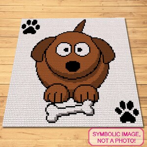 C2C Graphgan Pattern With Written Instruction, Crochet Dog Pattern, C2C ...
