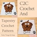 C2C Graphgan Pattern With Written Instruction, Crochet Dog Pattern, C2C ...