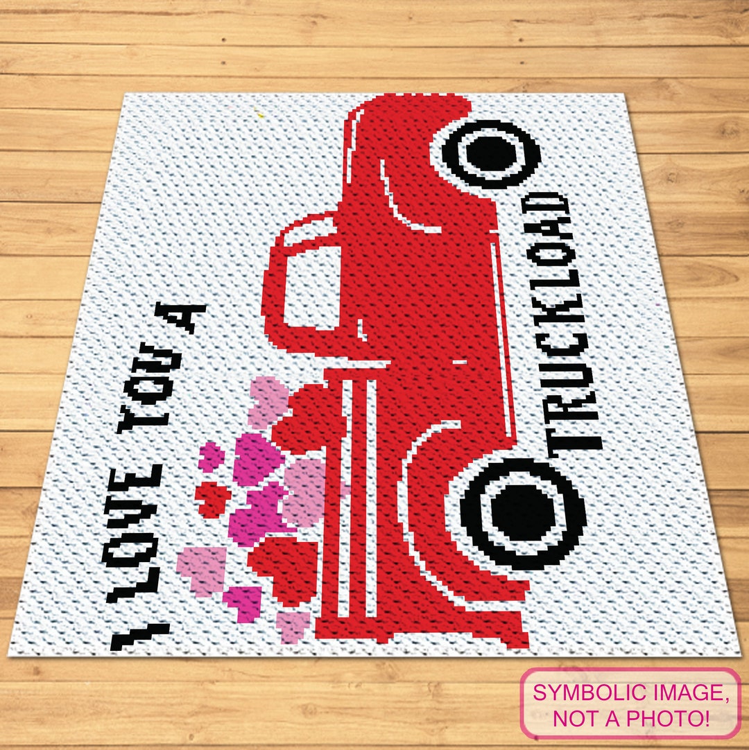 Crochet Truck Pattern, C2C Blanket Pattern With Written Instructions ...