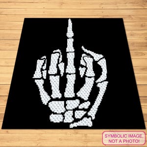 Crochet Skeleton Pattern BUNDLE, Rude Crochet Pattern, Corner to Corner ...