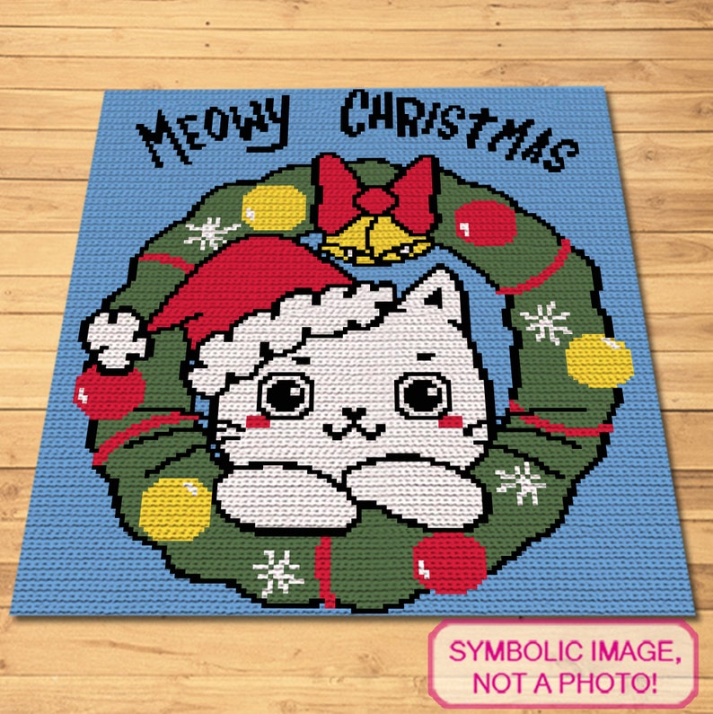 Christmas Crochet Patterns - Cat Crochet Pattern, Crochet Cat Pillow ...
