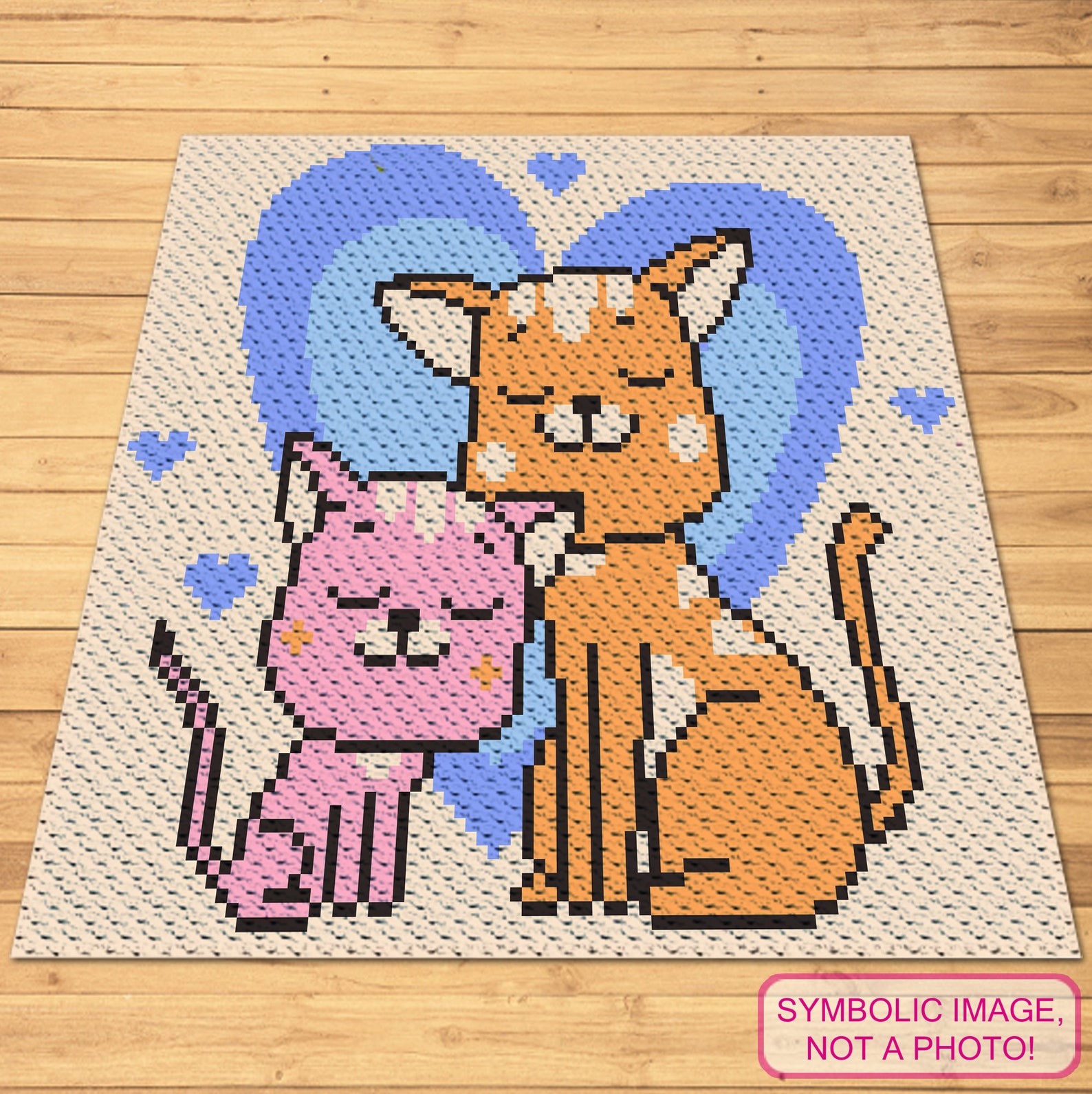 Crochet Cat Pattern C2C Graphgan Pattern Crochet Animal - Etsy