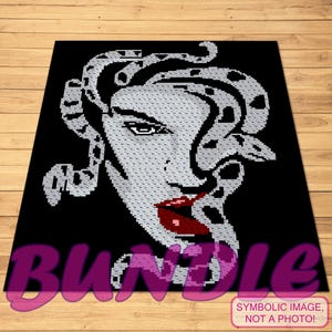 Crochet Medusa Pattern BUNDLE - C2C Crochet Afghan Pattern, Crochet ...