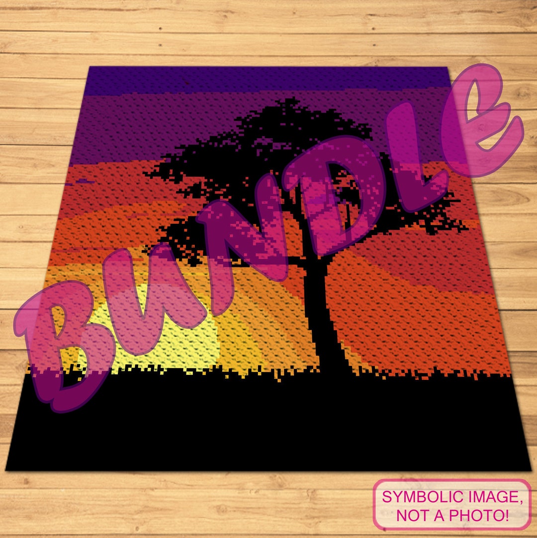 Crochet Landscape - Crochet Bundle - C2C Crochet Blanket Pattern, and ...