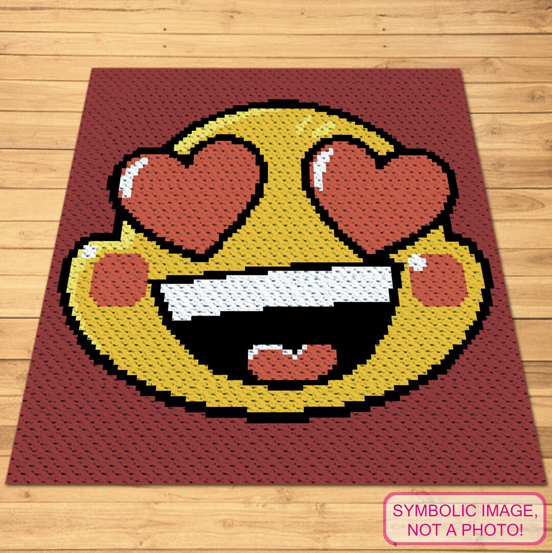 Crochet Emoji, C2C Graphgan Pattern, Crochet Blanket Pattern With ...