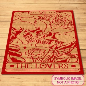 Tarot Card Crochet Pattern, Crochet Skeleton Pattern, Tapestry Crochet ...