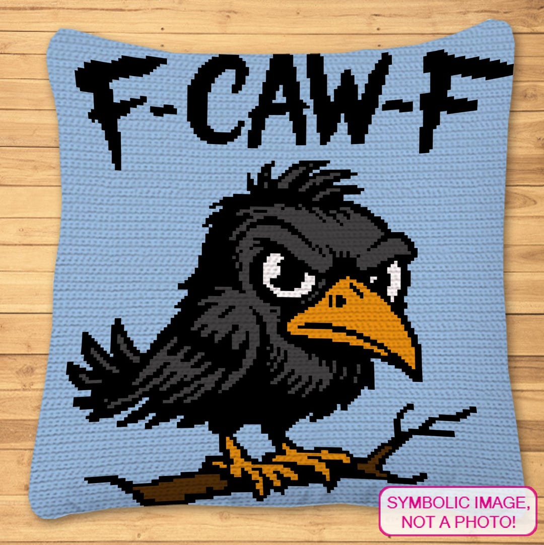 Crochet Crow Pattern, Rude Crochet, Crochet Bird Pattern, Crochet ...